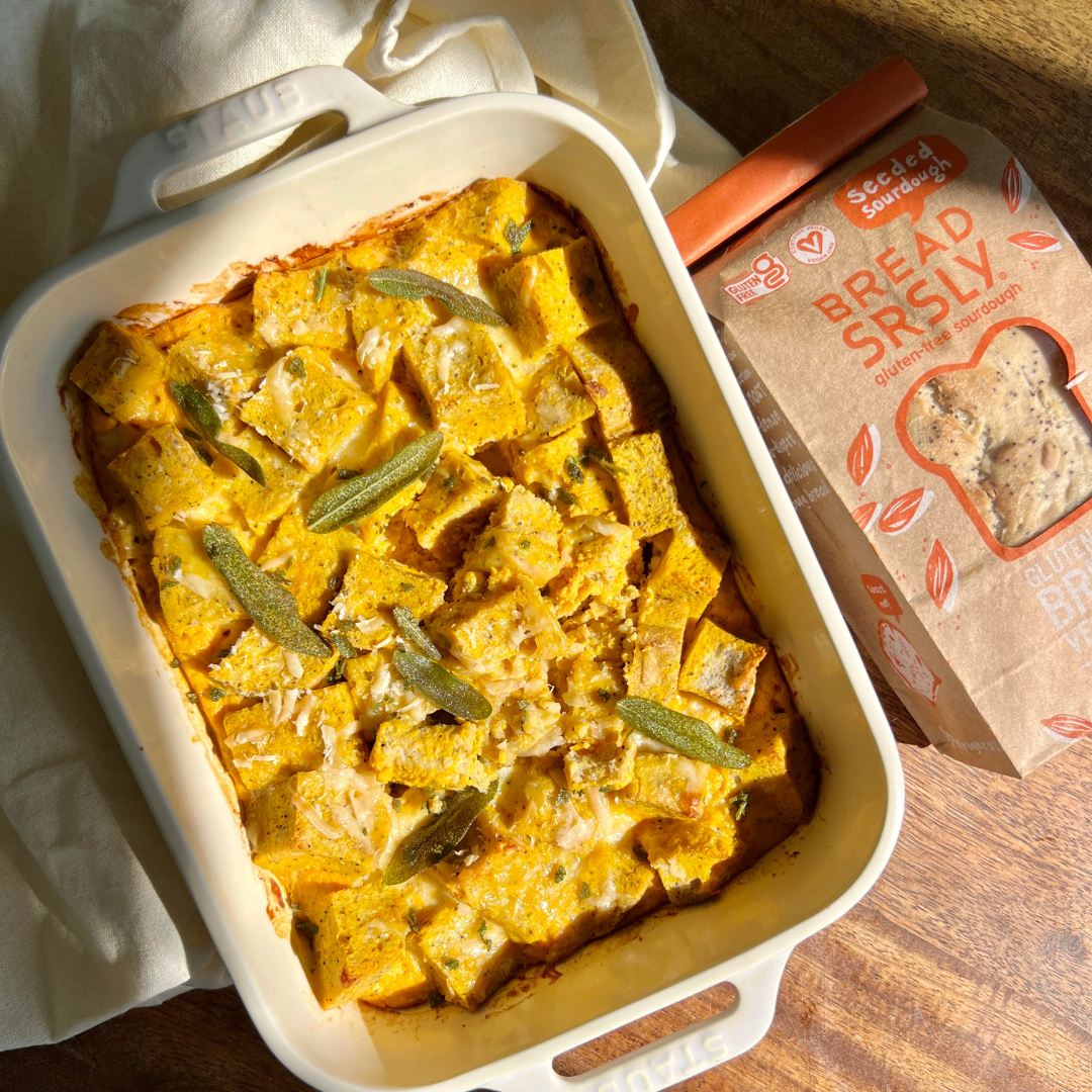 Savory Gluten-Free Pumpkin Bread Pudding – Bread SRSLY